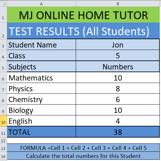What Is Excel Addition Formula How To Do Addition In Excel 5 Examples 